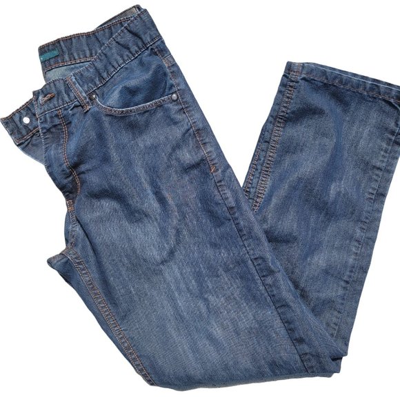 Perry Ellis | Pants | Perry Ellis Blue Low Rise Slim Fit Straight Leg ...